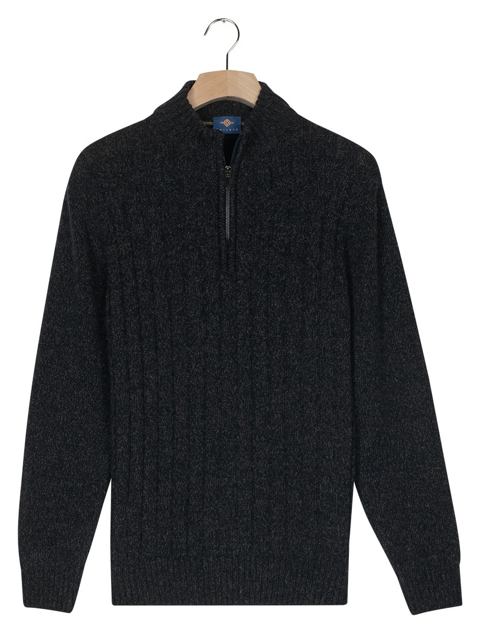 Baileys Vertical Texture Half Zip Front Drop Needle Knit Trui in kleur ...
