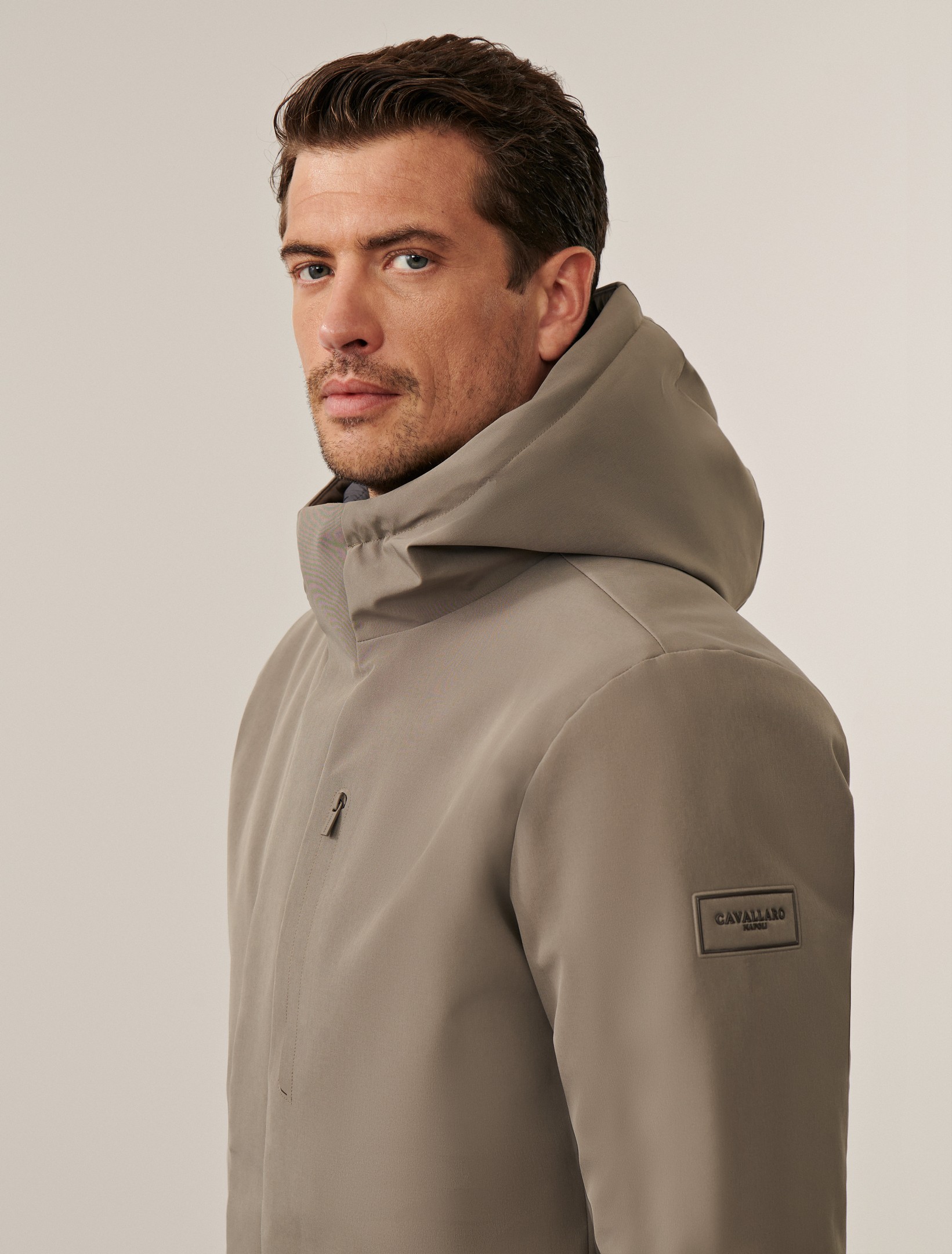 Cavallaro Napoli Tervigio Parka Jack in kleur Taupe | Jan Rozing Mannenmode