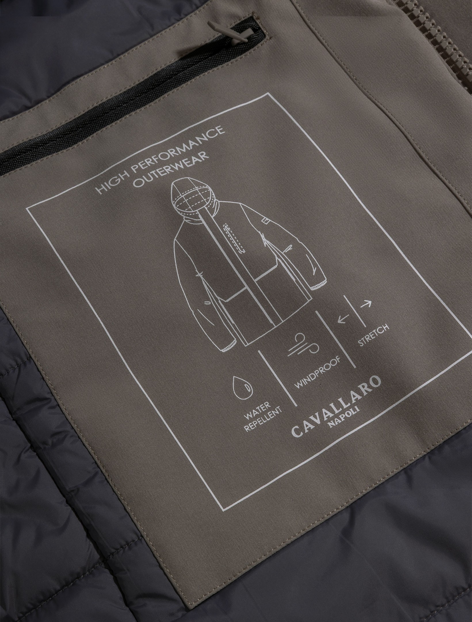 Cavallaro Napoli Tervigio Parka Jack in kleur Taupe | Jan Rozing Mannenmode