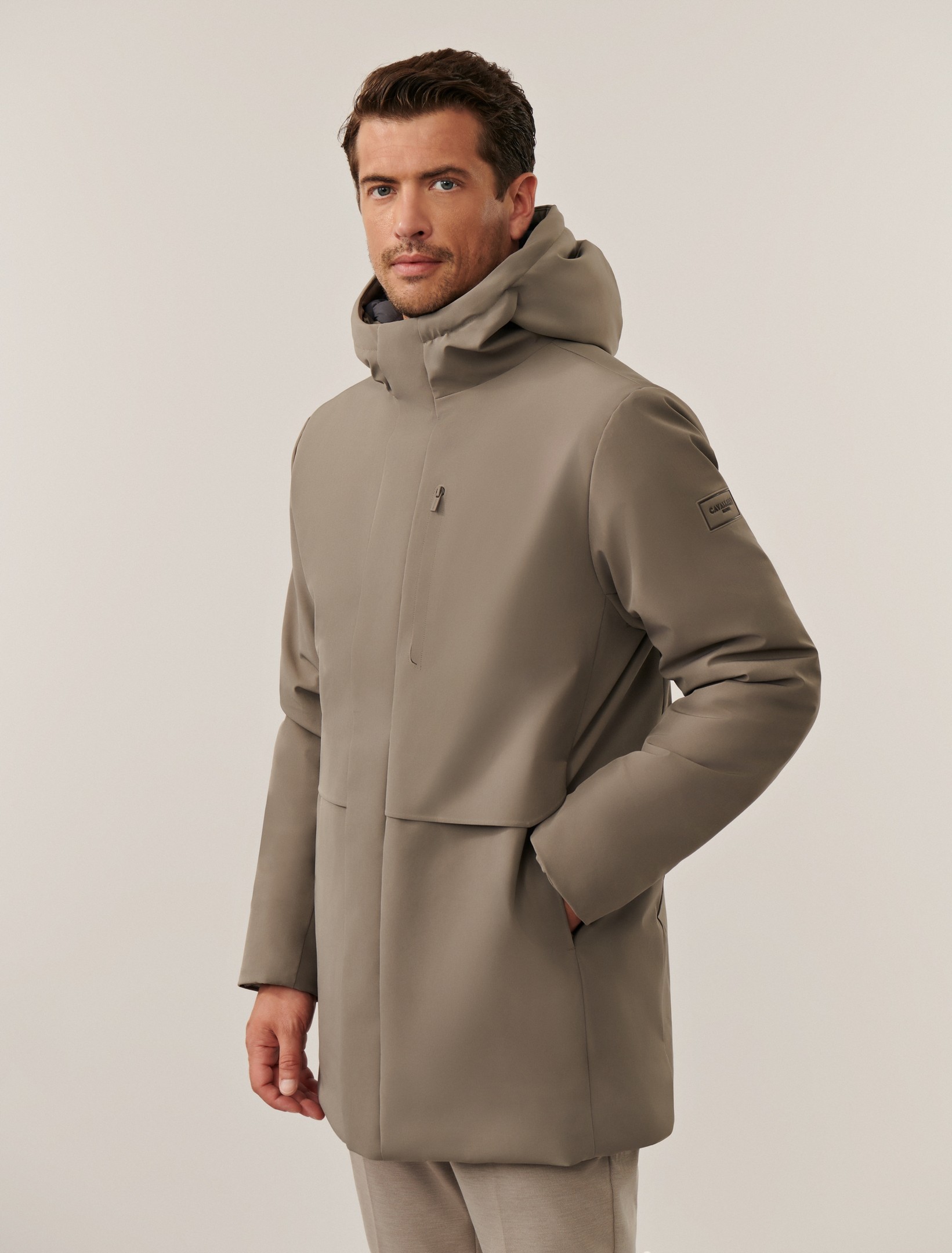 Cavallaro Napoli Tervigio Parka Jack in kleur Taupe | Jan Rozing Mannenmode