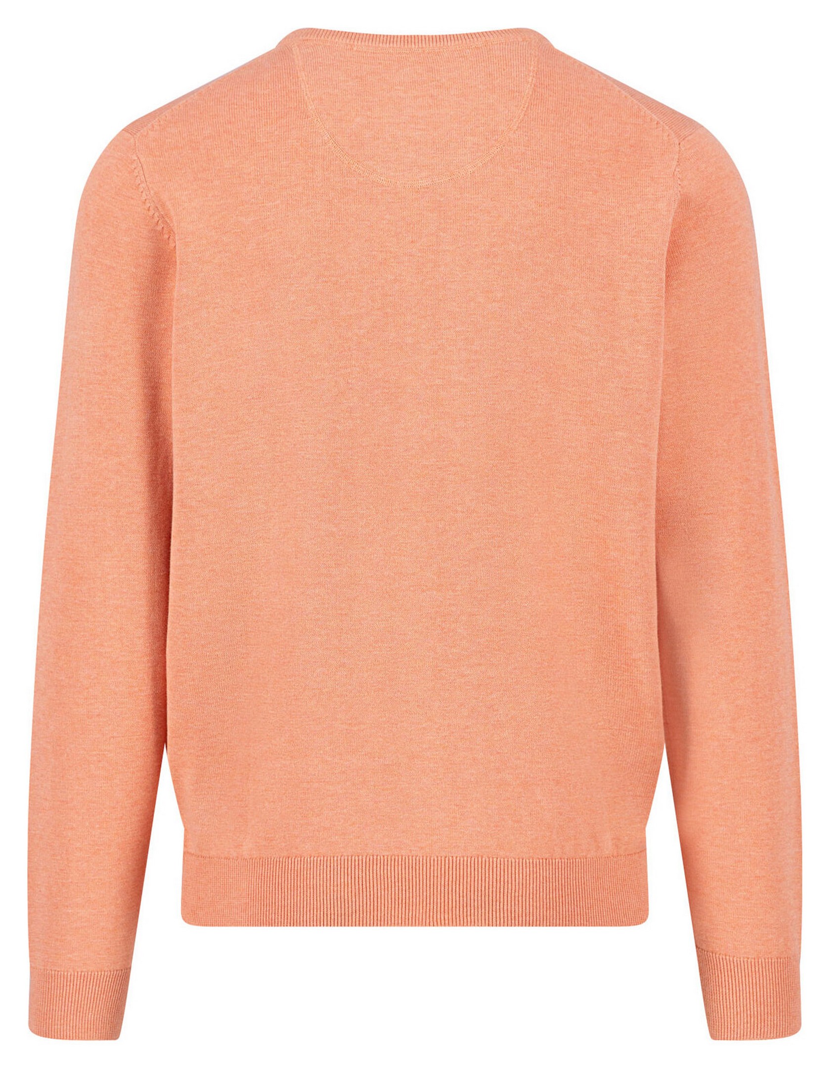 Fynch-Hatton O-Neck Superfine Cotton Uni Color Trui in kleur Perzik ...