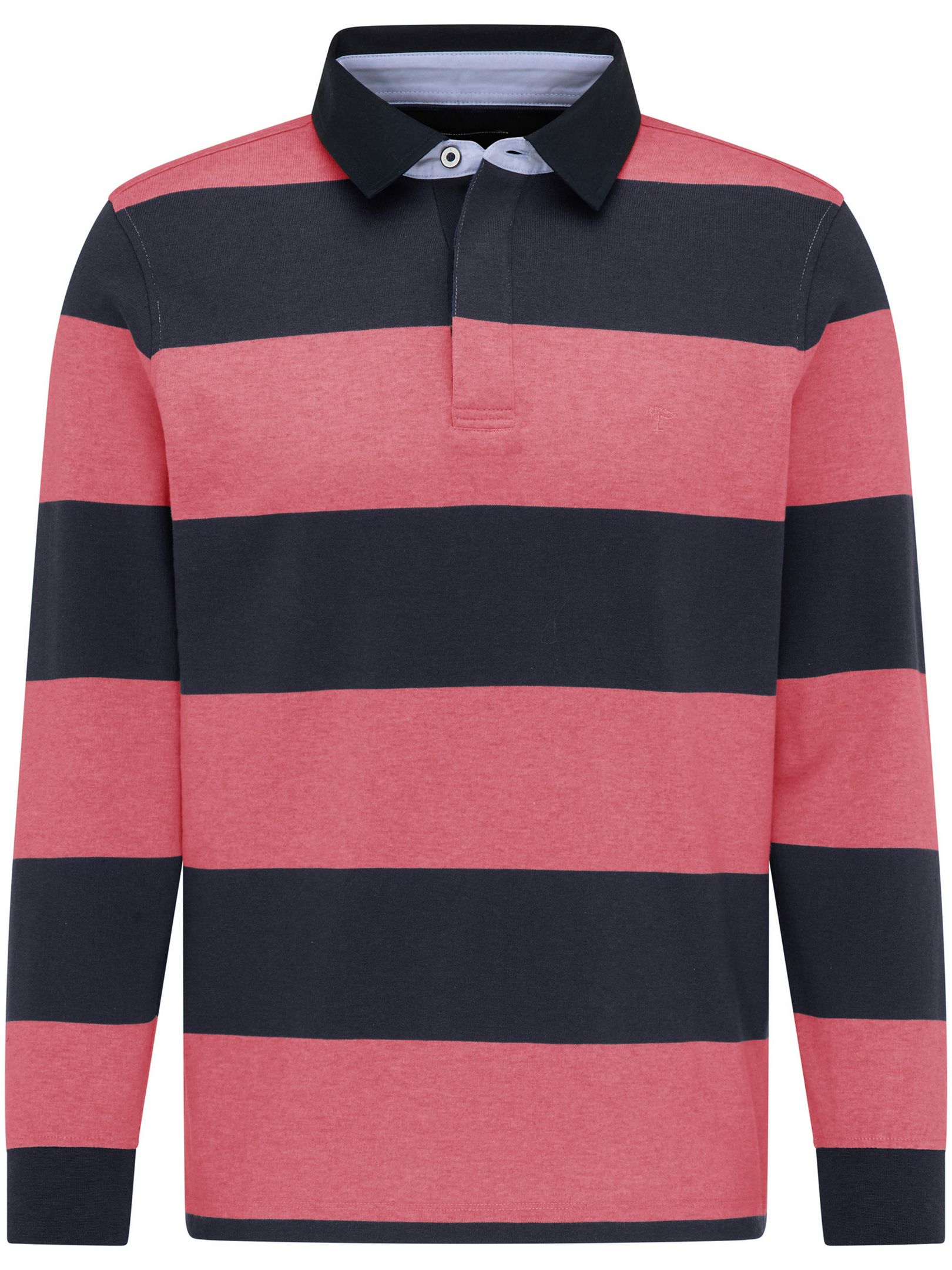 Fynch-Hatton Rugby Blockstripe Trui in kleur Navy-Coral | Jan Rozing ...