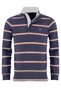 Fynch-Hatton Rugby Duo Stripes Zip Collar Trui in kleur Navy | Jan ...