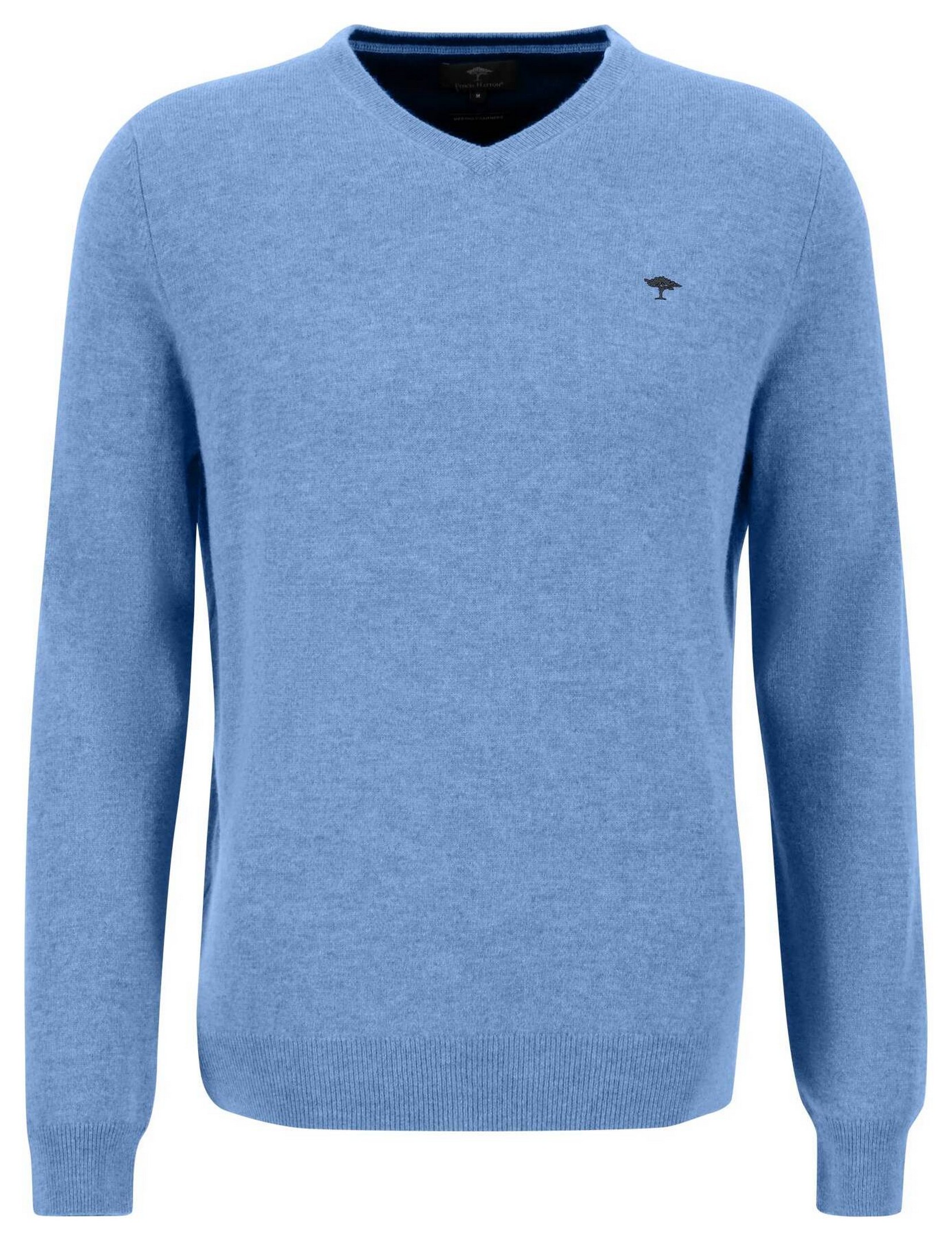 Fynch-Hatton V-Neck Merino Cashmere Trui in kleur Light Sky | Jan ...