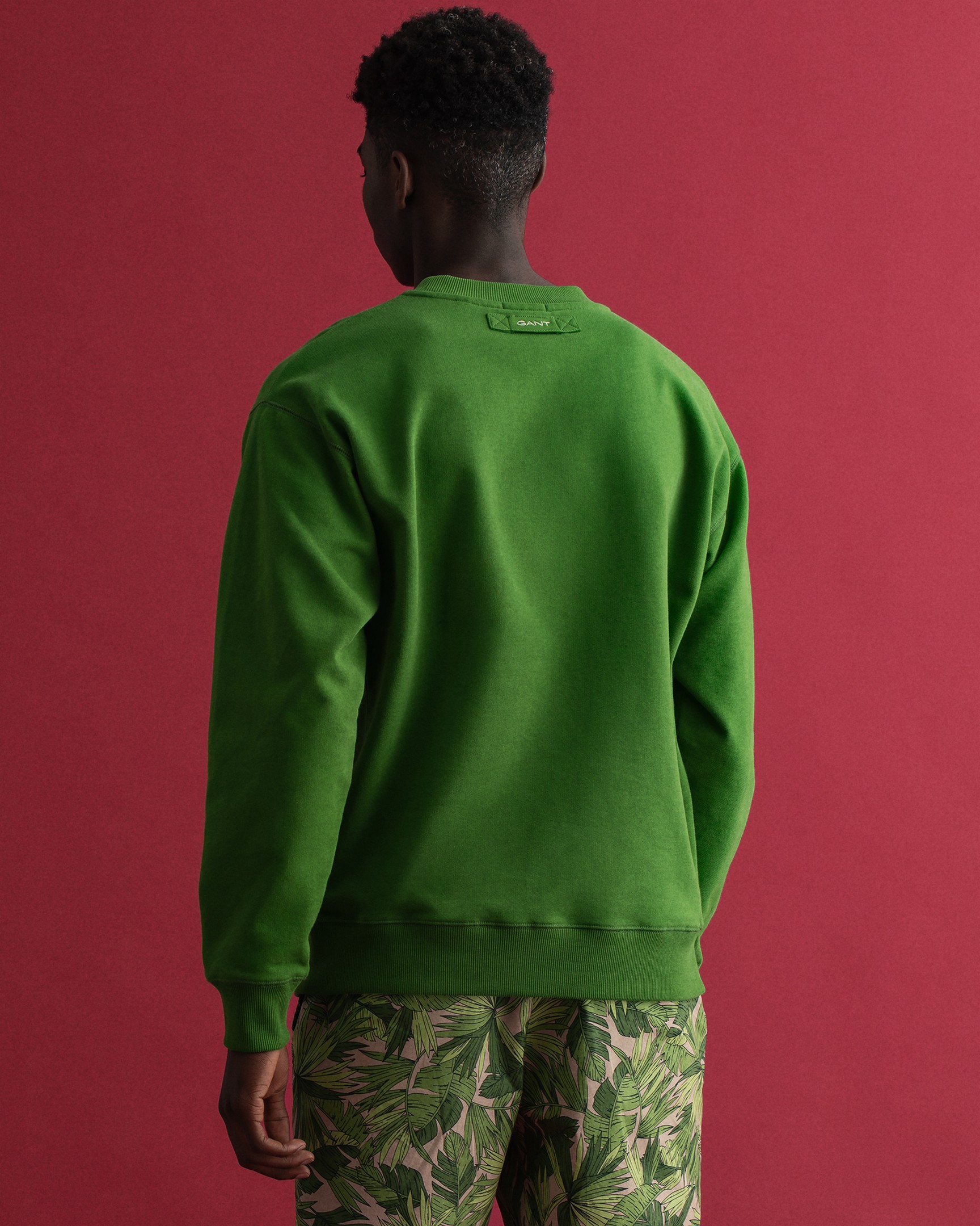 Gant Locker Loop C-Neck Sweat Pullover Light Green | Jan Rozing Men's ...