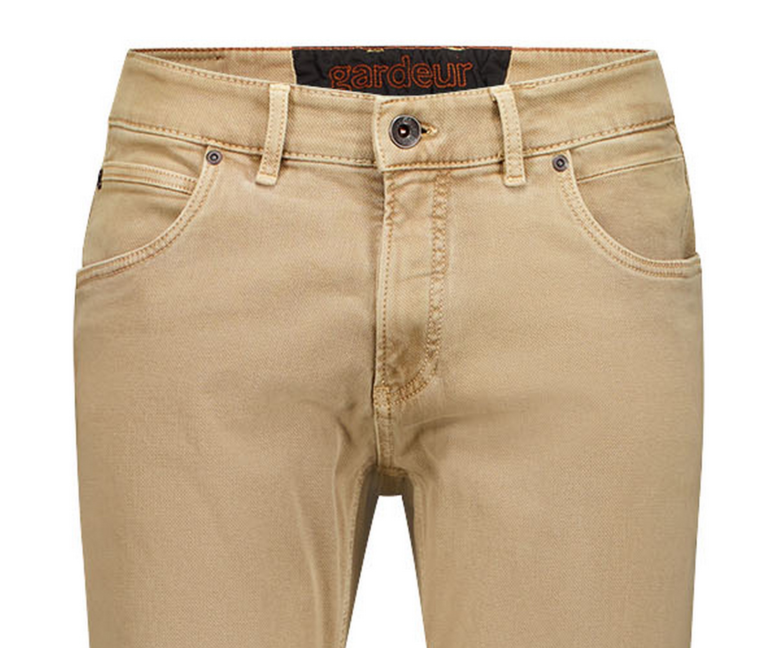 Gardeur Tucker Black Rivet Color Texture Denim Jeans in kleur Camel ...