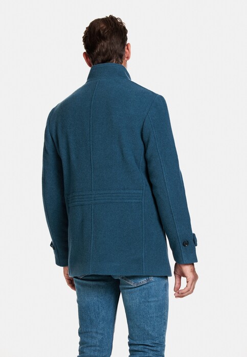 Giordano Brian Wool Mix Melange Jas in kleur Ocean Blue | Jan Rozing ...