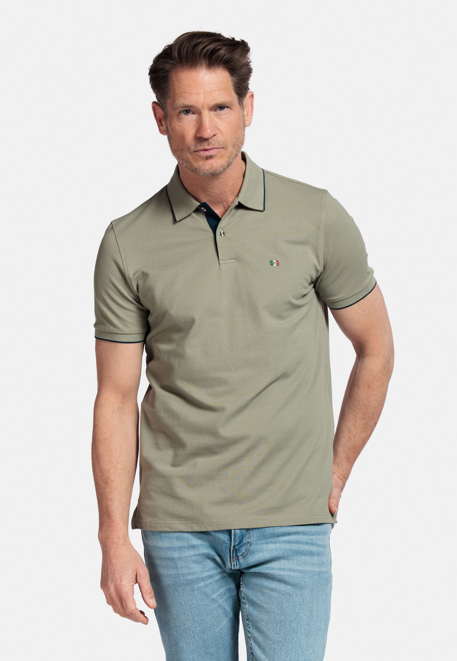 Giordano Nico Signature Two-Ply Supima Cotton Piqué Tipping Detail Polo ...