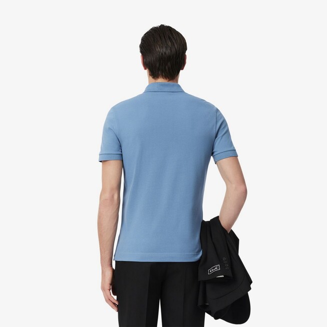 Lacoste Smart Paris Stretch Cotton Piqué Hidden Button Placket Polo in ...