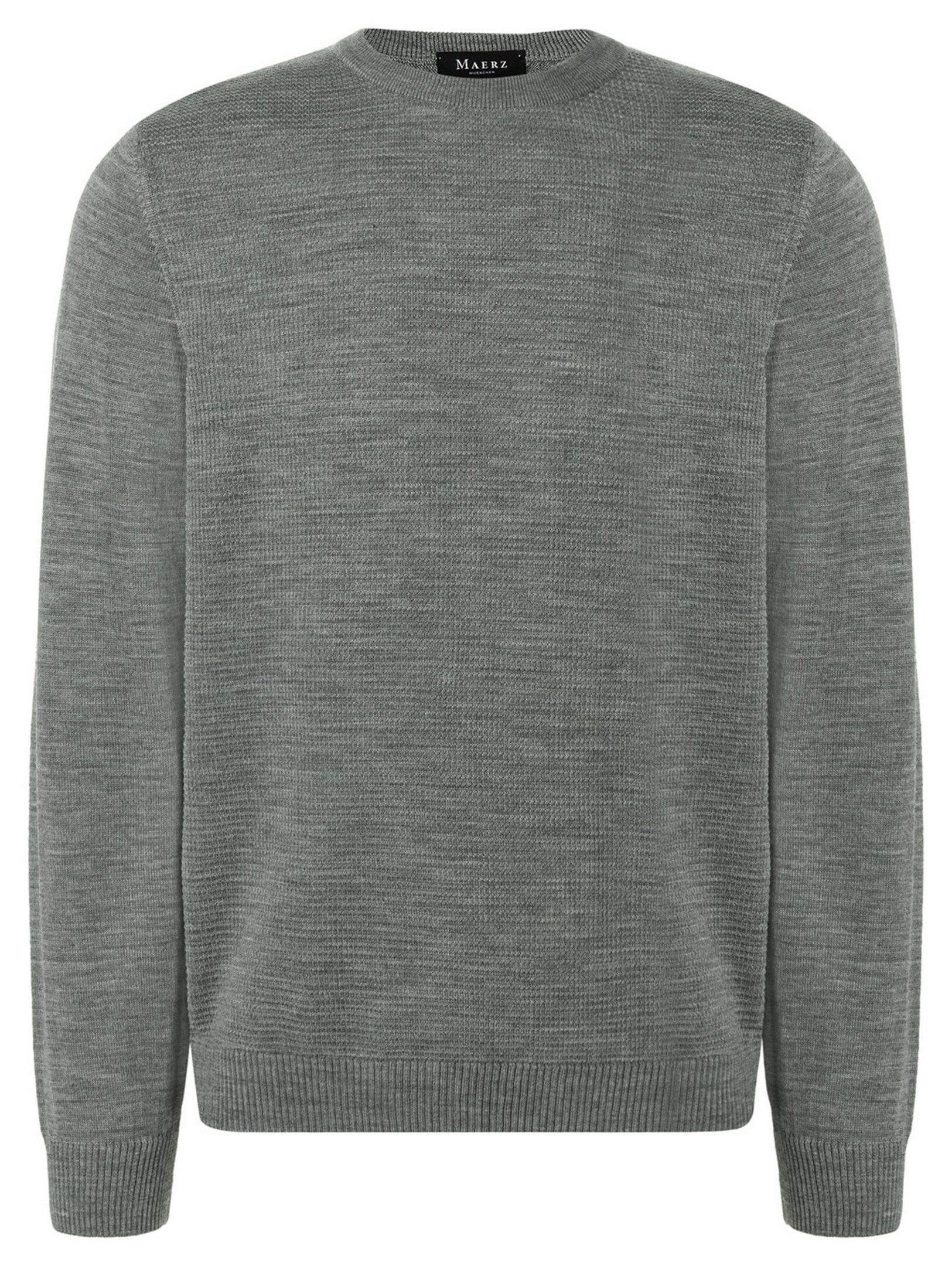 Maerz Faux Uni Fine Waffle Structure Merino Superwash Trui in kleur ...